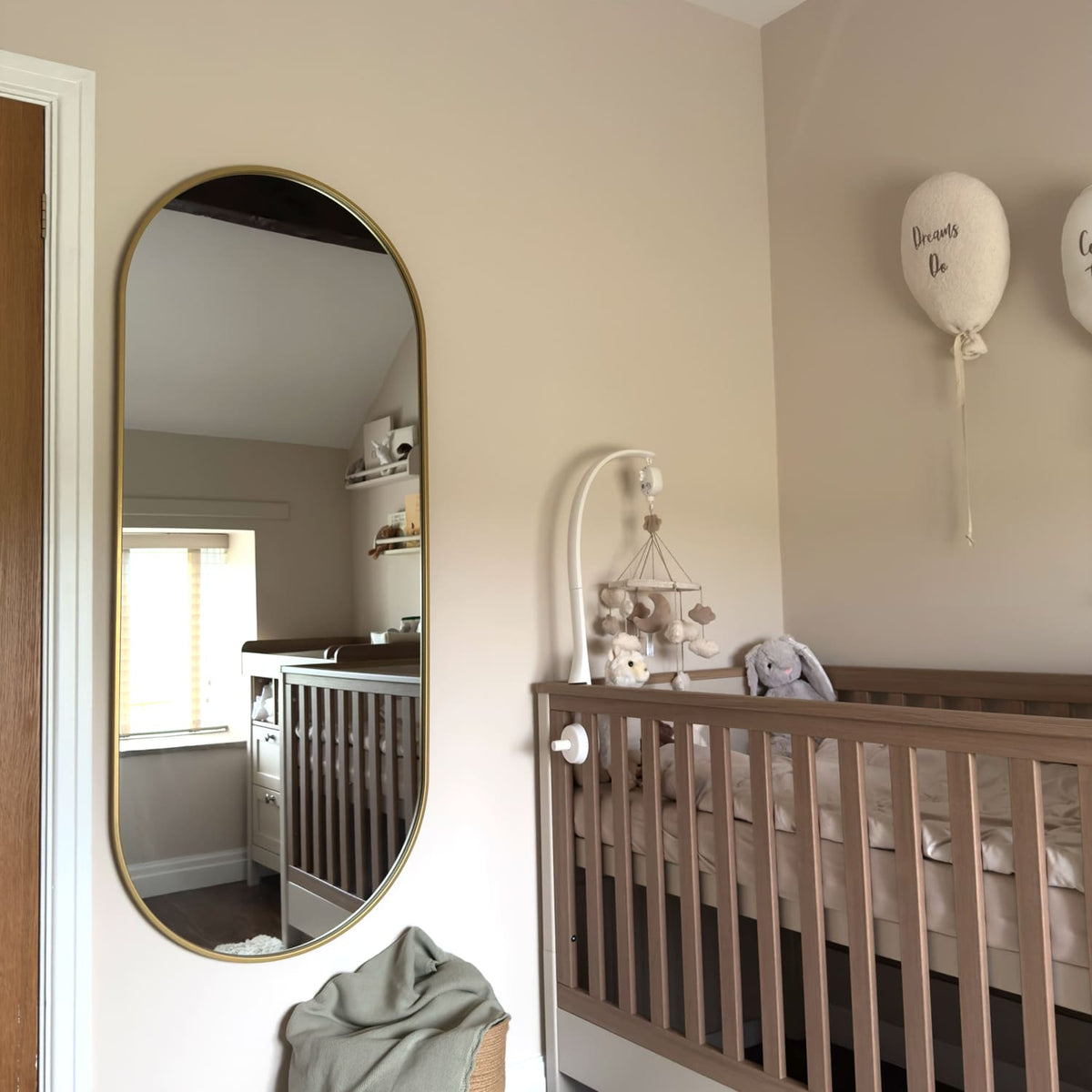 Emi - Full Length Gold Metal Runway Oval Mirror - 150cm x 60cm – Aspect ...