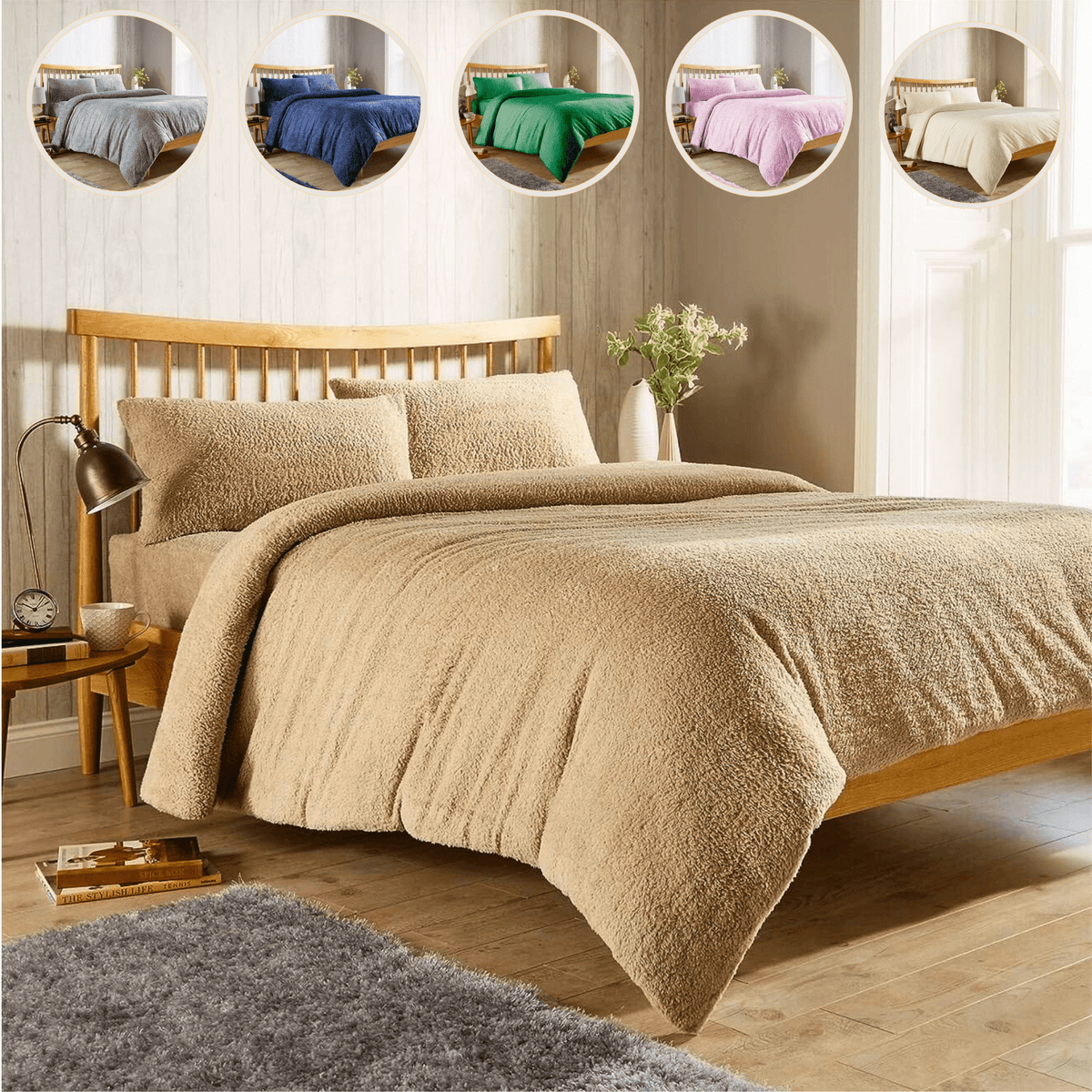 Olivia Rocco Teddy Fleece Duvet Cover Set – Super Soft Winter Bedding ...